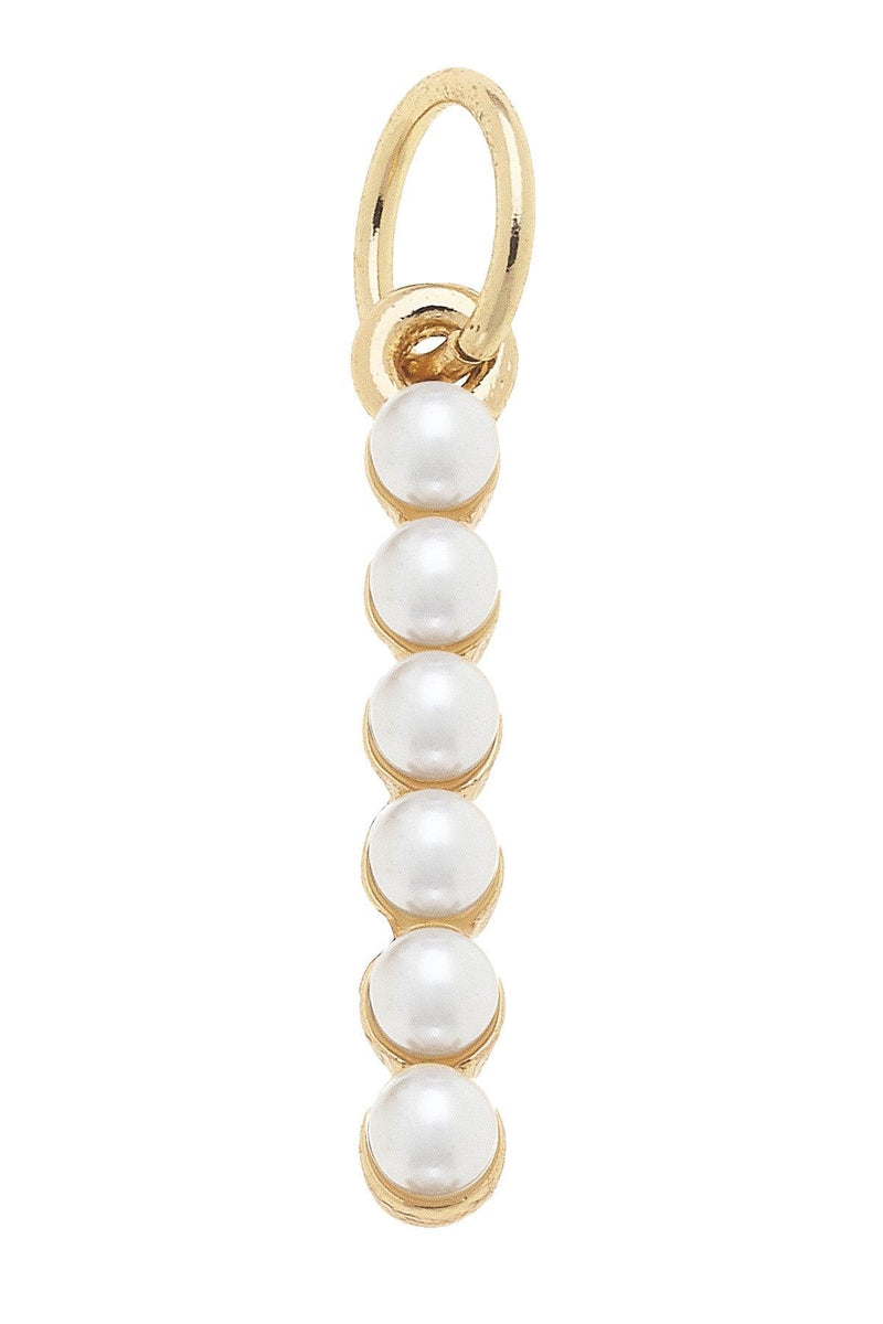 Pearl-Studded Letter Charm I – Blair's